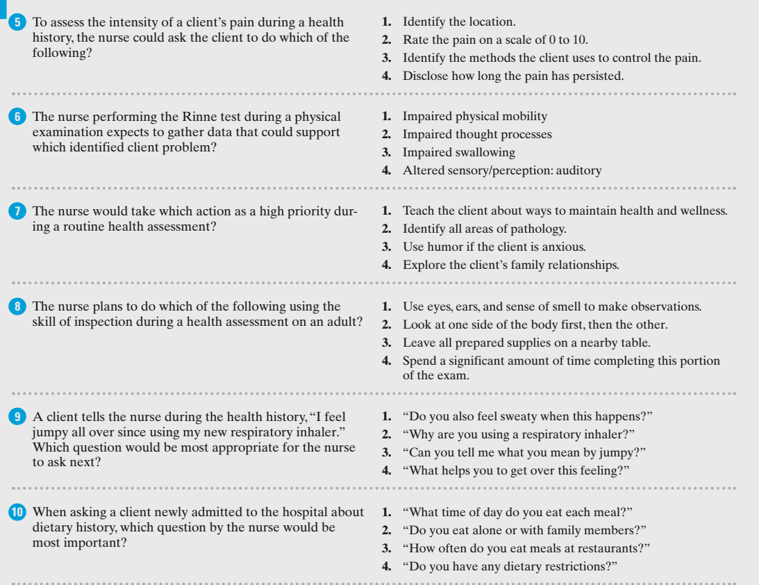 Hogan assessments - happyNCLEX